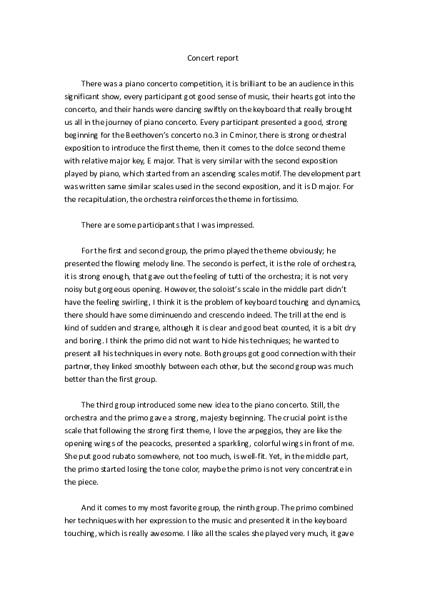 (DOC) Concert report