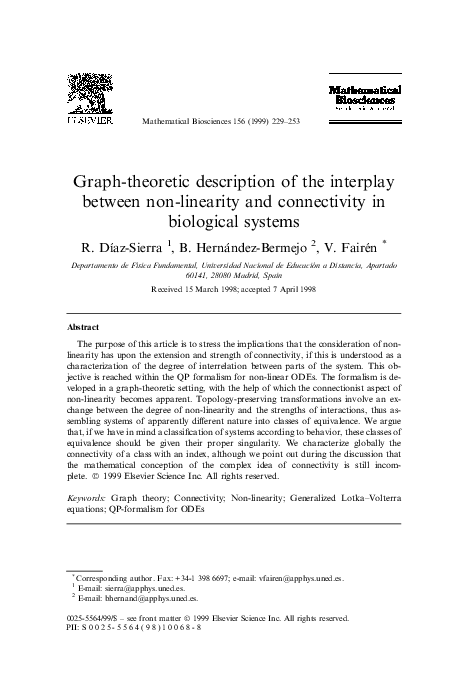 (PDF) Graph-theoretic description of the interplay between non ...