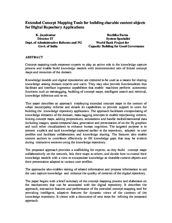 (PDF) Extended Concept Mapping Tools for building sharable content ...