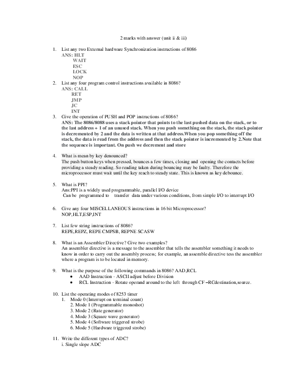 PDF 8086 instruction set and assembler directives pdf PDF Télécharger ...