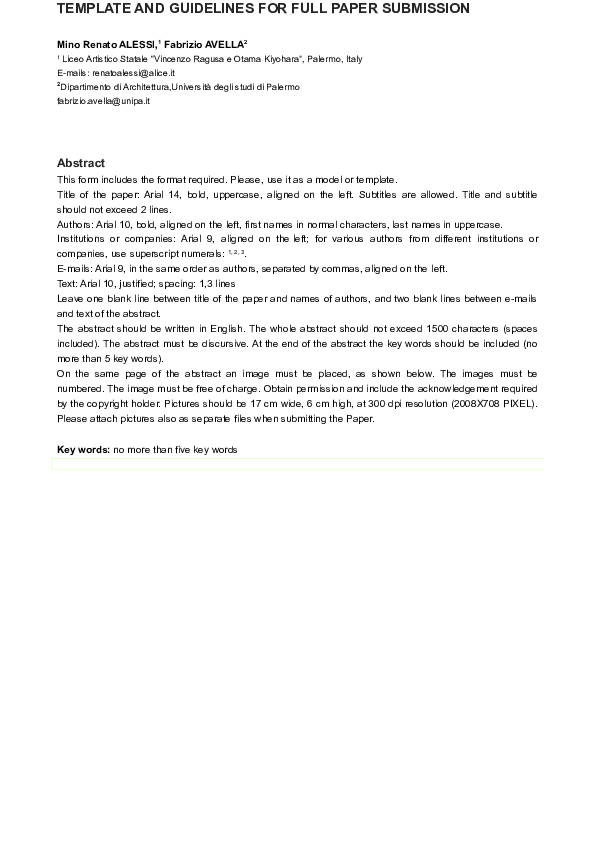 (PDF) TEMPLATE AND GUIDELINES FOR FULL PAPER SUBMISSION