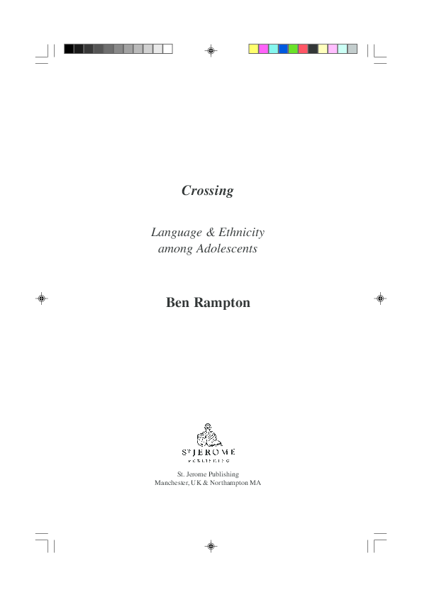 (PDF) Crossing: Language and Ethnicity among Adolescents 1995