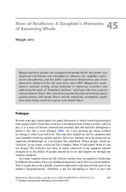 (PDF) River of Resilience: A Daughter's Memories of Becoming Whole
