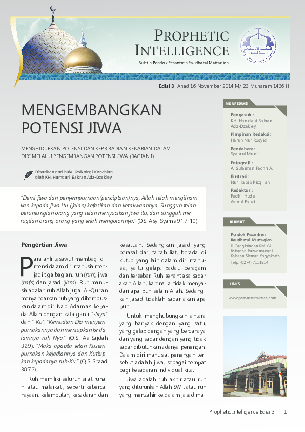 (PDF) Buletin Prophetic Intelligence Edisi 3