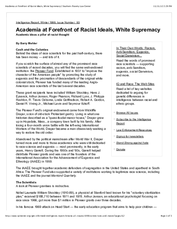 (PDF) Academic Racism