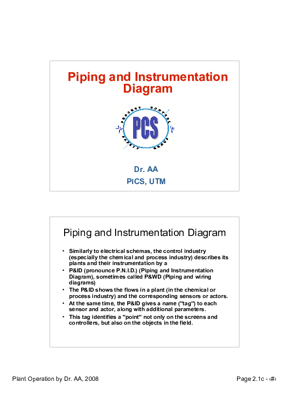 (PDF) Plant Piping and Instrumentation Piping and Instrumentation ...