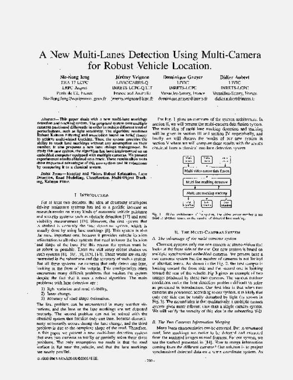 (PDF) A new multi-lanes detection using multi-camera for robust vehicle ...
