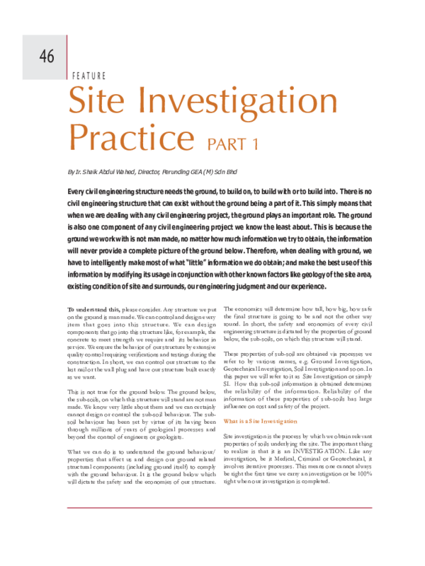 (PDF) Site Investigation