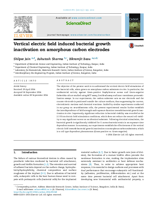 (PDF) Vertical electric field induced bacterial growth inactivation on ...