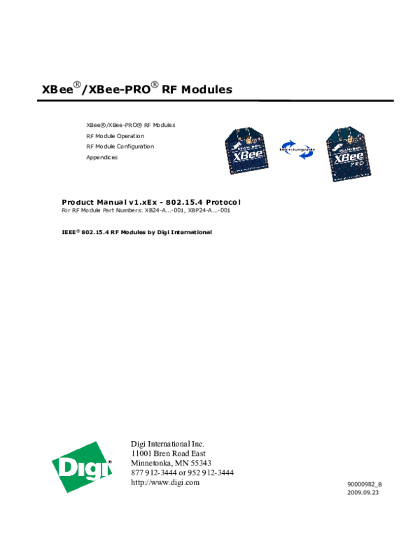 (PDF) XBee-Datasheet