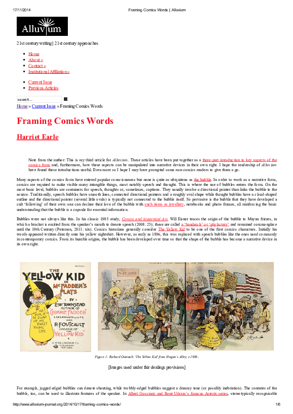 (PDF) Framing Comics Words