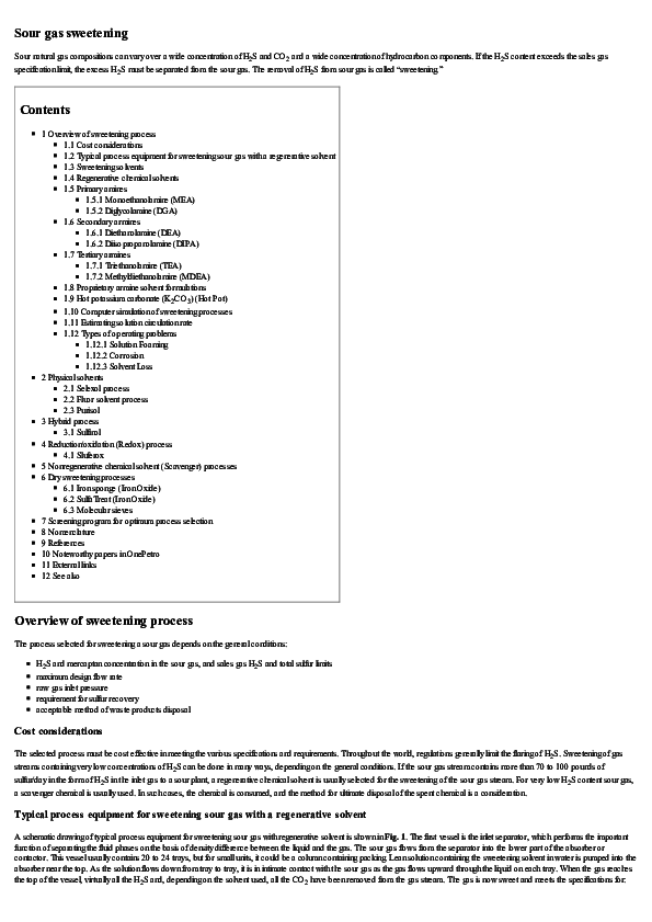 (PDF) Sour gas sweetening