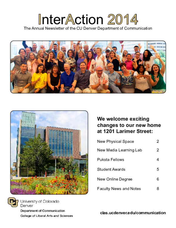 (PDF) 2014 Department Newsletter