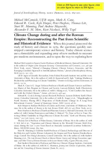 (PDF) Climate Change: Reconstructing the Past from Scientific and ...