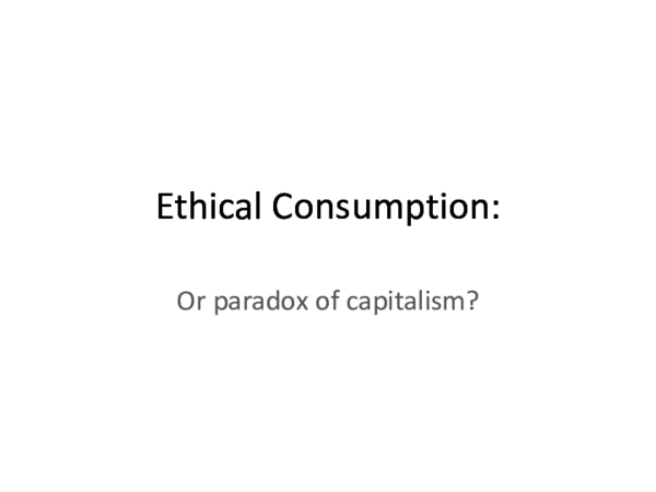 (PPT) Ethical Consumption