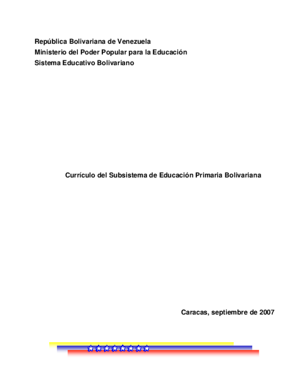 (PDF) República Bolivariana de Venezuela Ministerio del Poder Popular ...