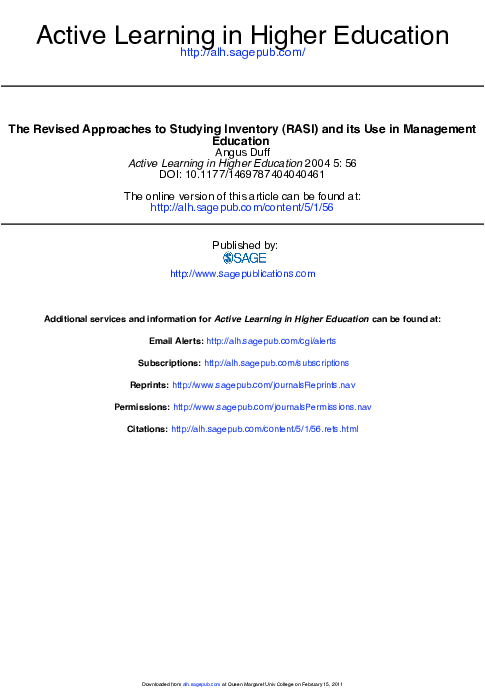 (PDF) Active Learning in Higher Education