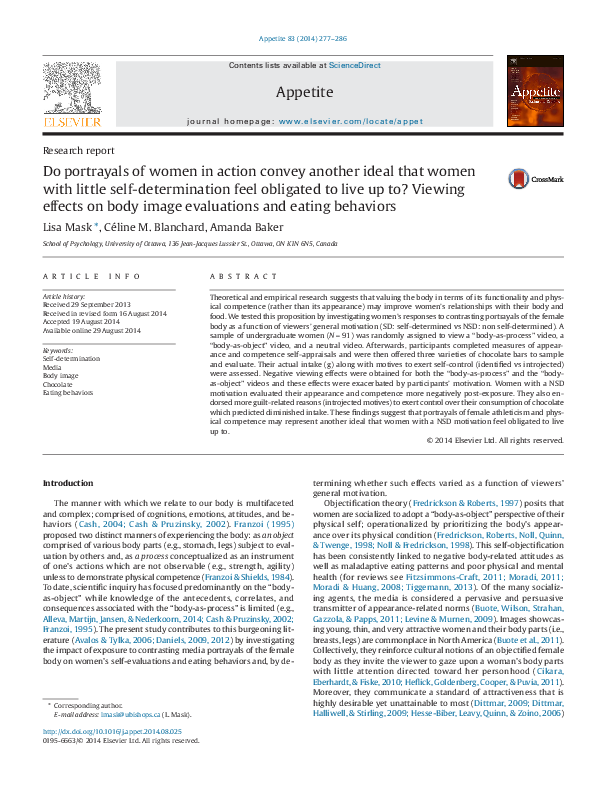 (PDF) Do portrayals of women in action convey another ideal that women ...