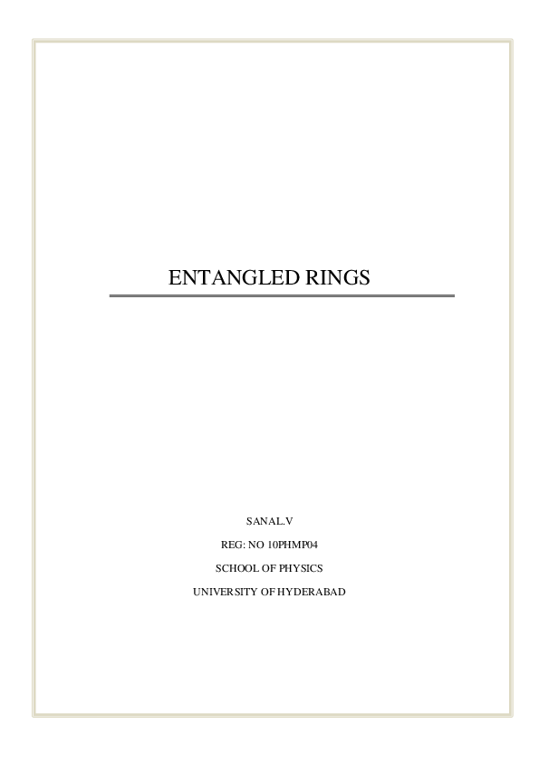 (PDF) Entangled Rings