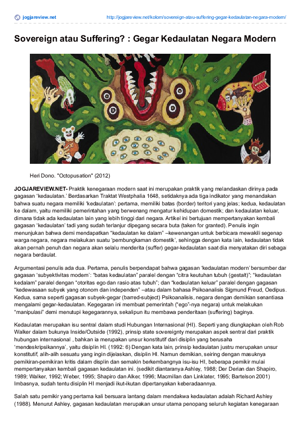 (PDF) Sovereign atau Suffering?: Gegar Kedaulatan Negara Modern