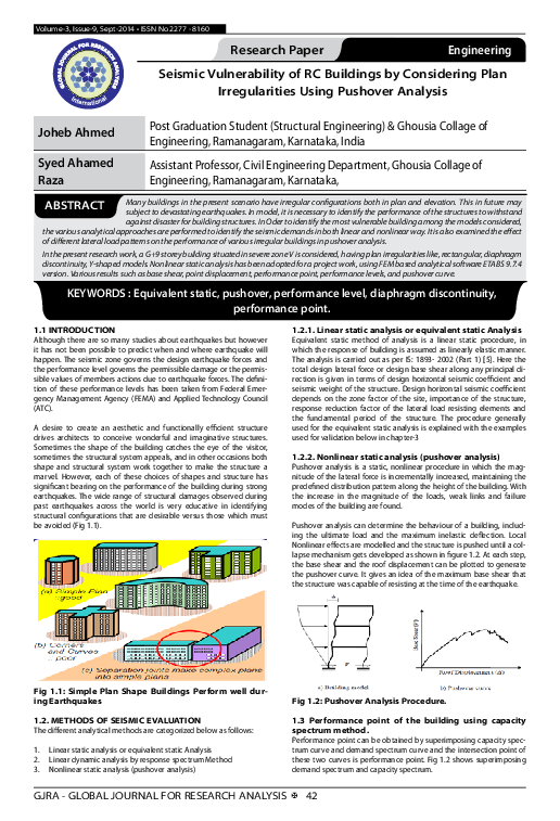 (PDF) Seismic Vulnerability of Rc Buildings by Considering Plan ...