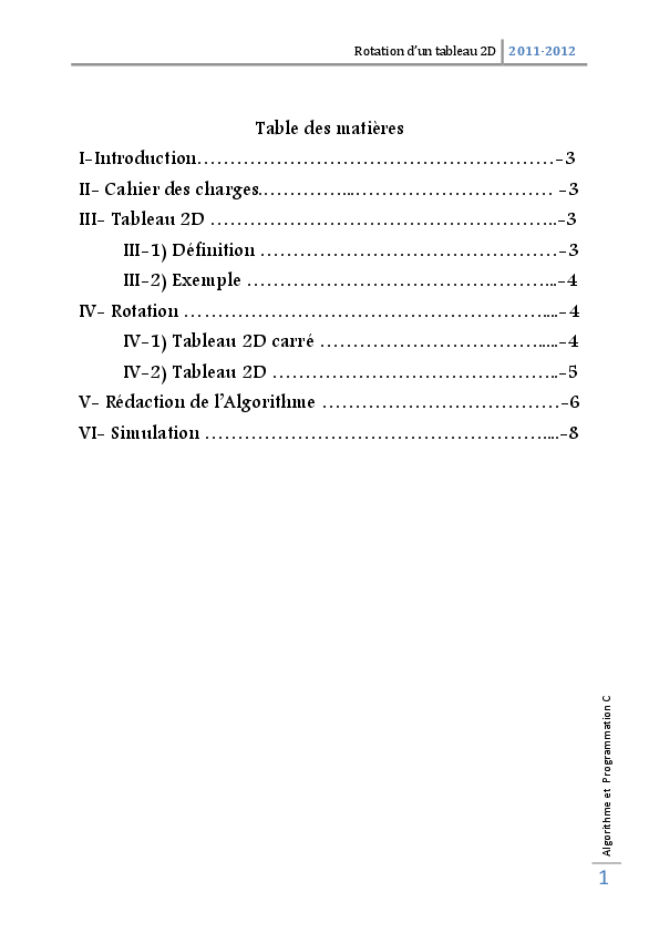 (DOC) rotation d'un tableau/matrice