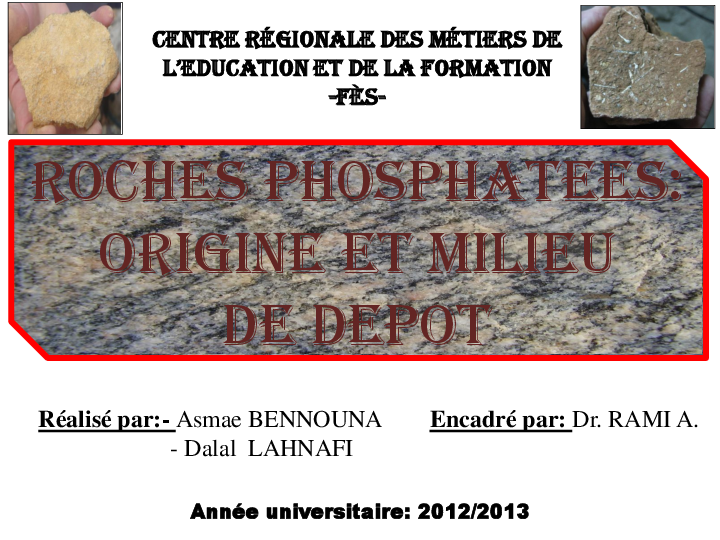 (PPT) 1 roches phosphatees