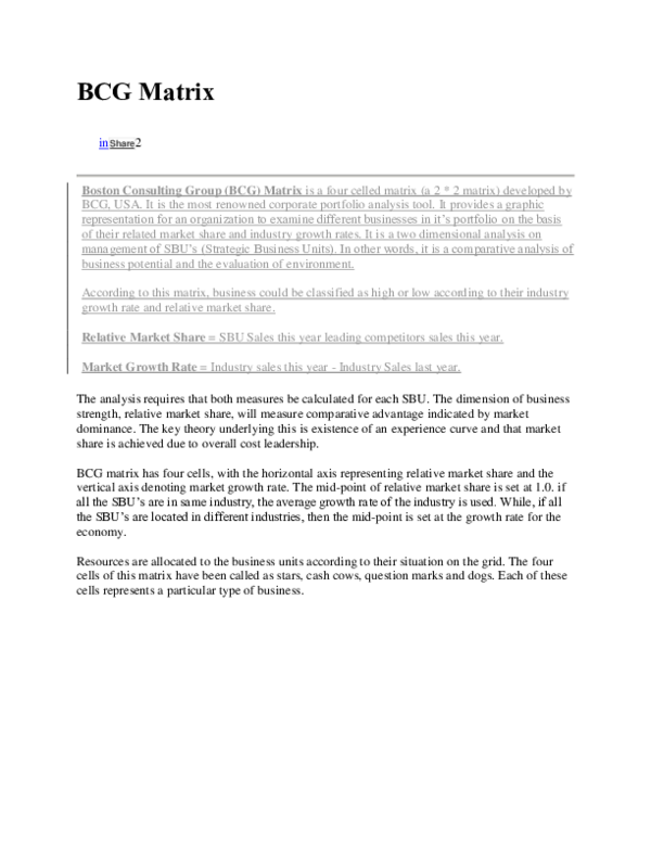 (DOC) BCG Matrix
