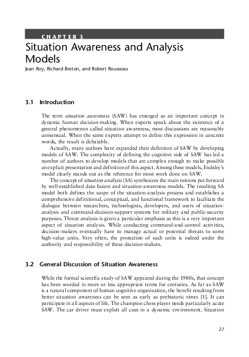 (PDF) Situation Arwenes ana analysis model