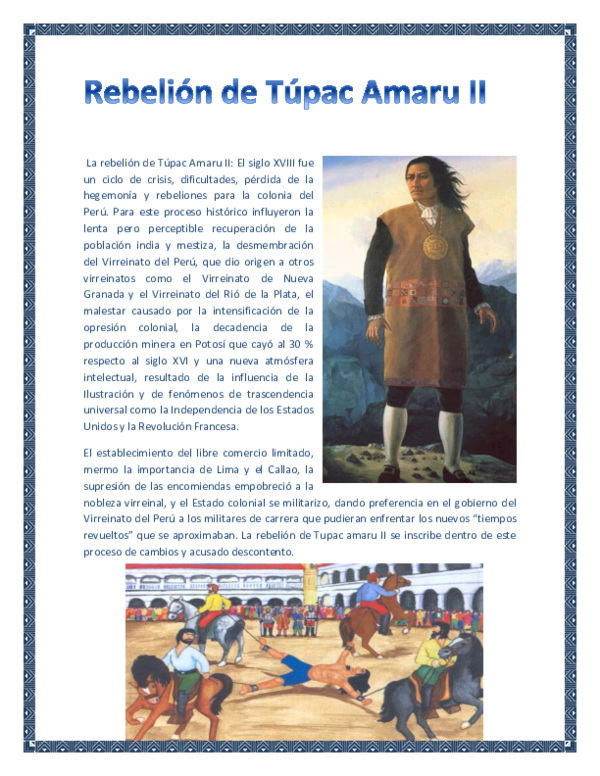 Doc Rebelión De Túpac Amaru Ii