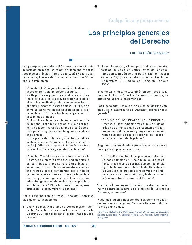 Pdf Los Principios Generales Del Derecho