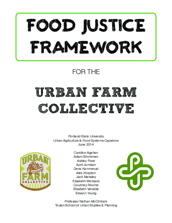 (PDF) Food Justice Framework for the Urban Farm Collective