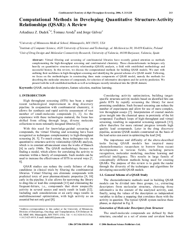 Pdf Computational Methods In Developing Quantitative