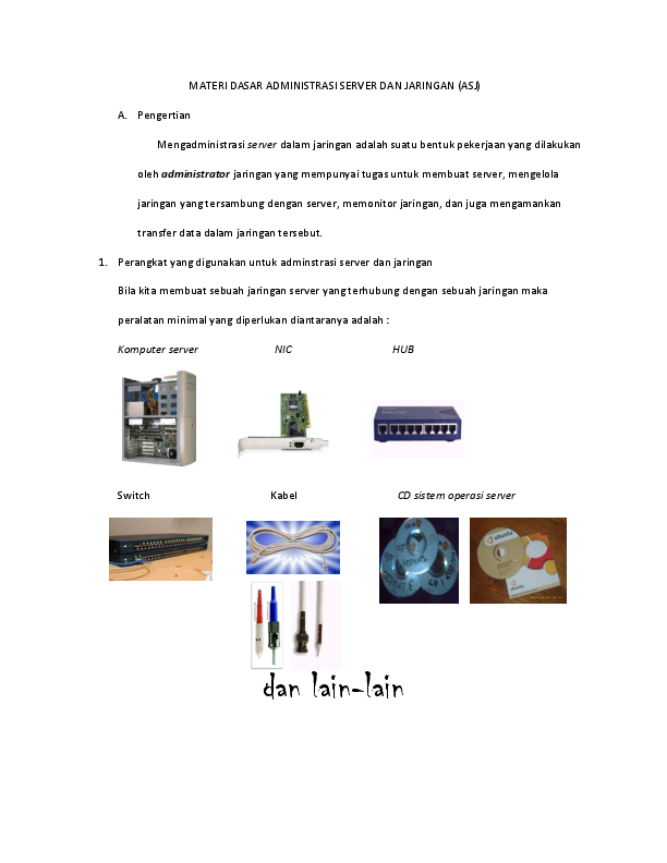 (DOC) materi dasar administrasi server dalam jaringan