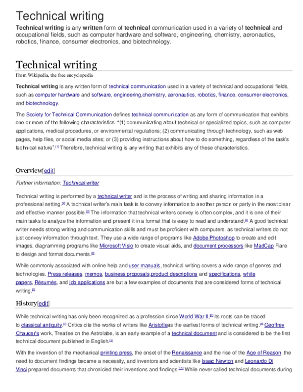 (DOC) Technical writing