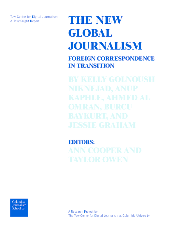(PDF) The New Global Journalism | Kelly Niknejad - Academia.edu