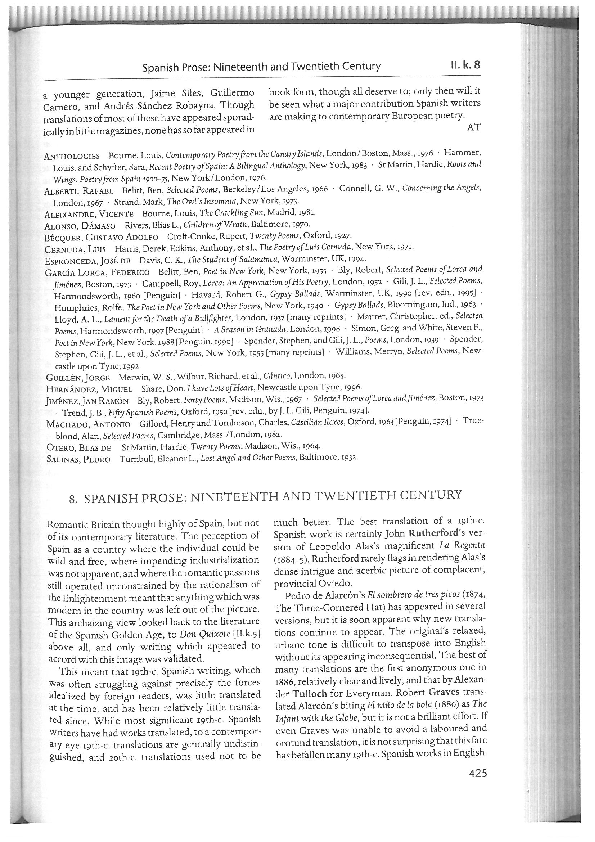 (PDF) “Spanish Prose Nineteenth and Twentieth Century.” | David ...