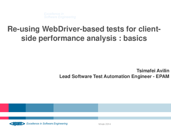 Ppt Client Side Performance Analysis With Webdriver Basics