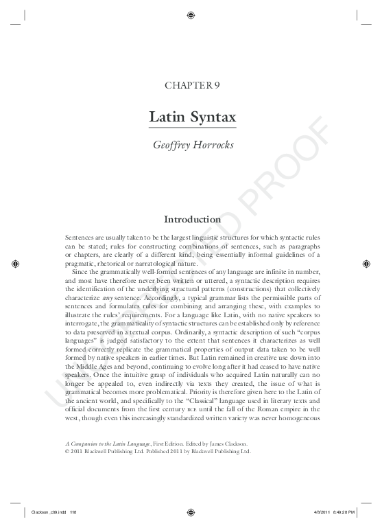 (PDF) Latin Syntax