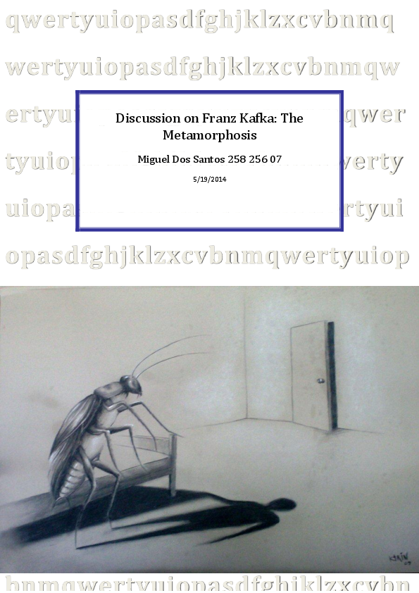 (DOC) Discussion on Franz Kafka: The Metamorphosis