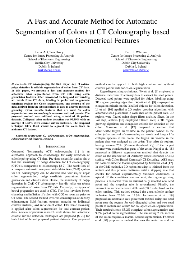 (PDF) A Fast and Accurate Method for Automatic Segmentation of Colons ...