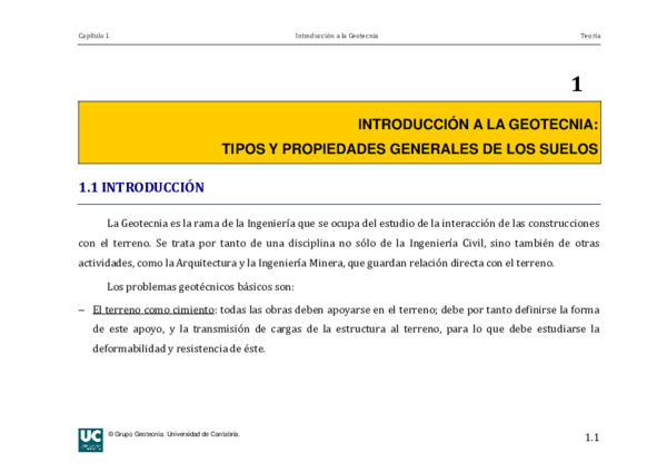 (PDF) Capítulo 1 Introducción a la Geotecnia Teoría INTRODUCCIÓN A LA GEOTECNIA