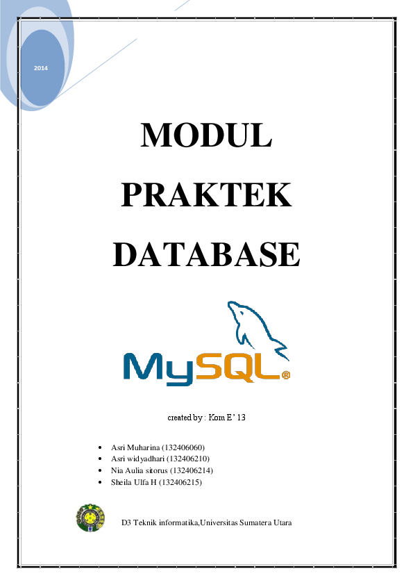 modul pembelajaran sistem database Mysql