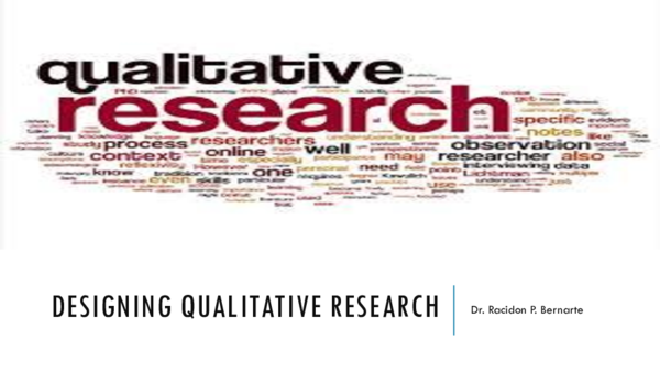 (PDF) Designing Qualitative Research