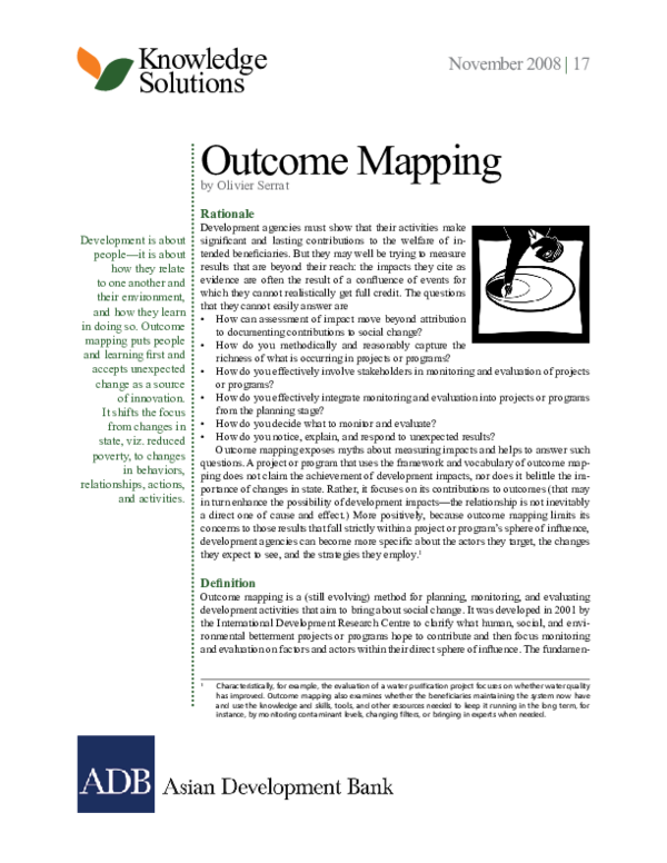 (PDF) Outcome Mapping