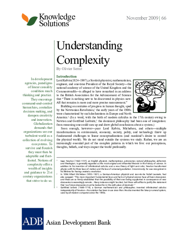 (PDF) Understanding Complexity