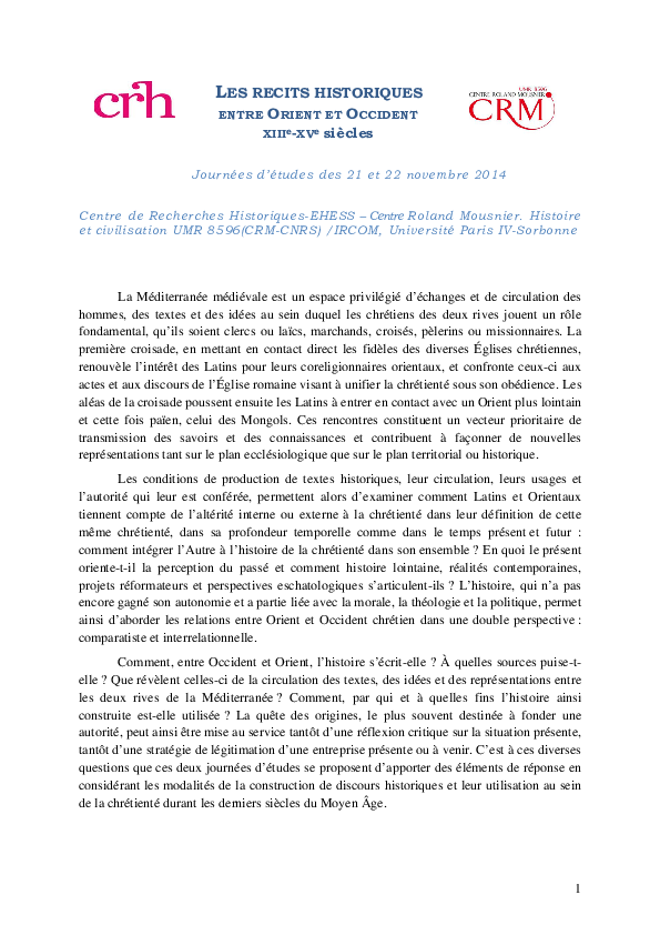 (PDF) Aurélien Girard, "Conclusions", aux journées d'études "les récits ...