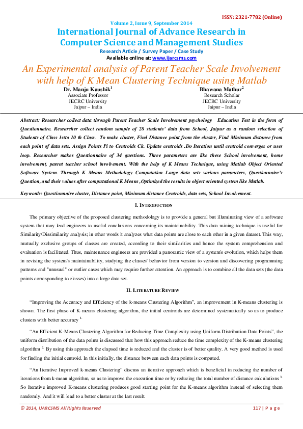 euclidean distance clustering matlab