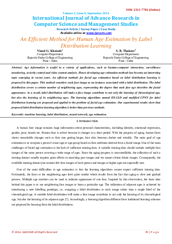 Pdf An Efficient Method For Human Age Estimation By Label Distribution Learning