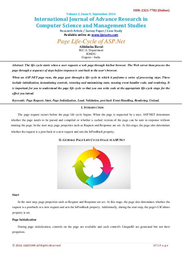 (PDF) Page Life-Cycle of ASP.Net